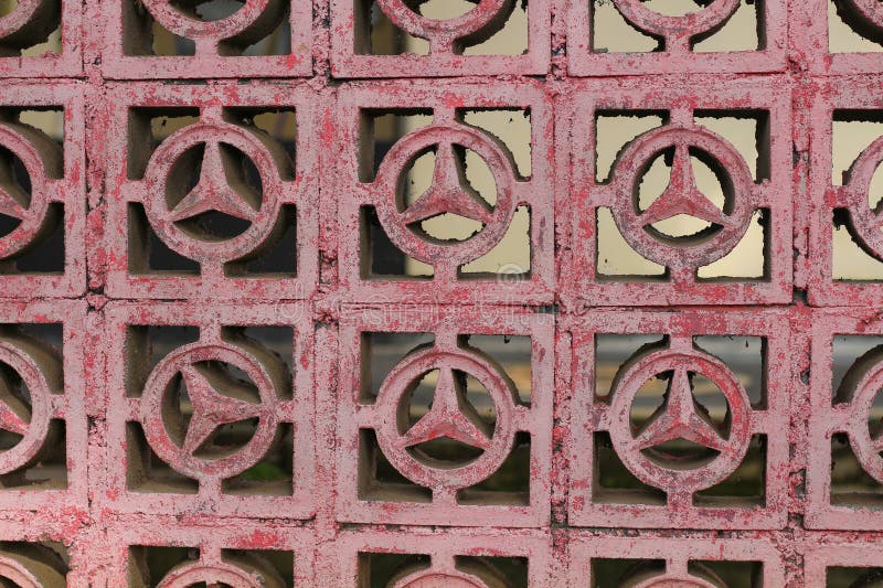 Patterned Concrete Blocks with a Distinctive Circular Cut-out Design ...