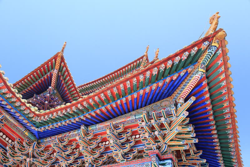 The Patterned Cornice of Temple Stock Photo - Image of amoy, home: 35082944