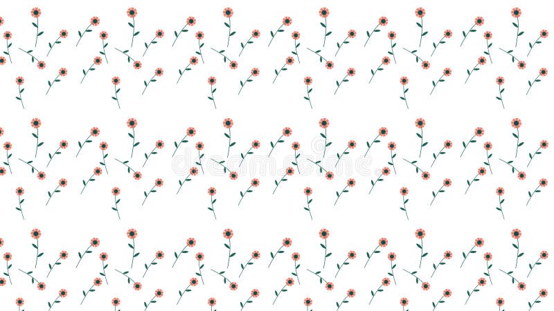 Minimalist Pink Flower Seamless Pattern Stock Illustration ...