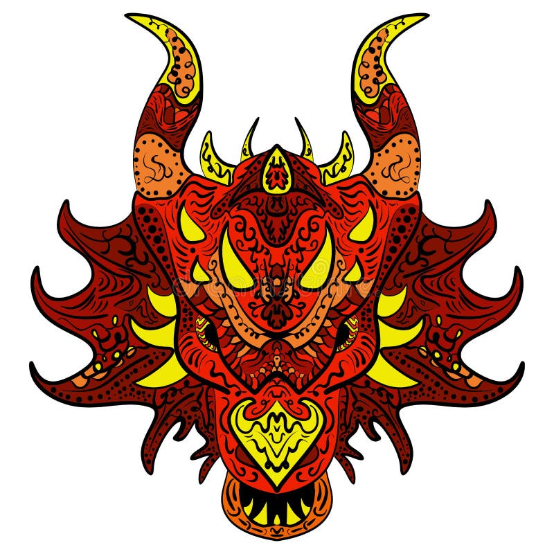 Hand Drawn Chinese Dragon Head Stock Illustrations – 1,042 Hand Drawn ...