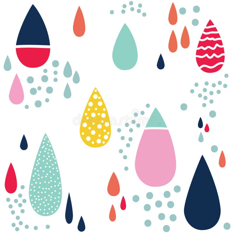 Patterned Droplet Repeat Pattern Stock Vector - Illustration of pattern ...