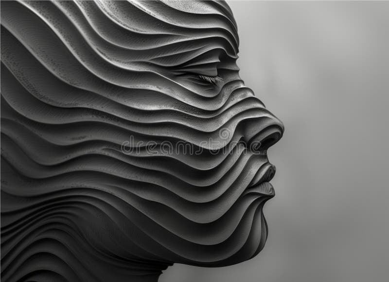 Patterned Face Made of Clay Stock Illustration - Illustration of ...