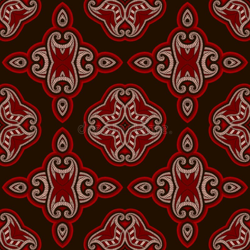 Sindhi Ajrak Pattern stock vector. Illustration of element - 38813003