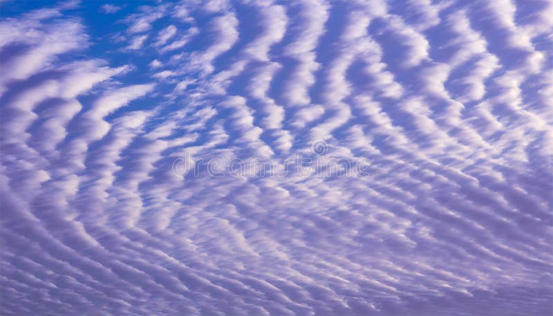 Patterned Fluffy Purple or Ultra Violet Clouds in Blue Sky Stock ...
