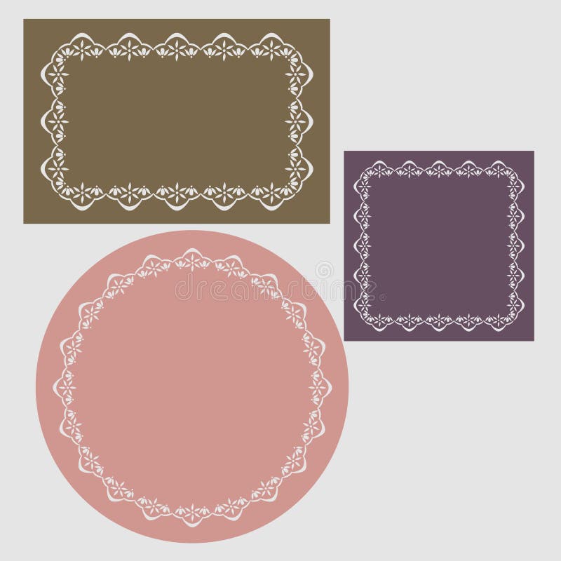 Patterned frames retro stock vector. Illustration of stencil - 88509325