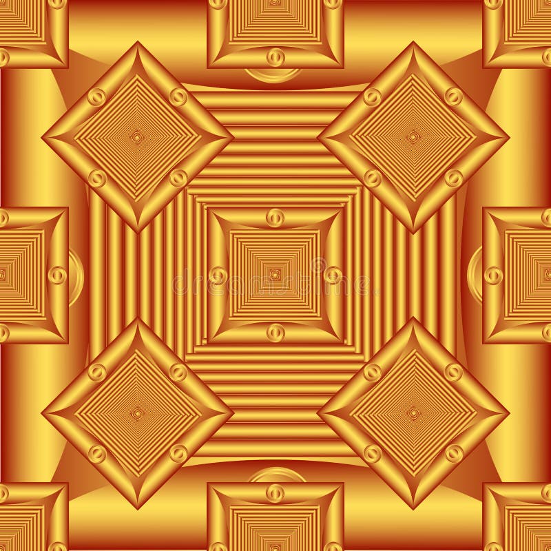Patterned gold frame stock vector. Illustration of pattern - 199540914