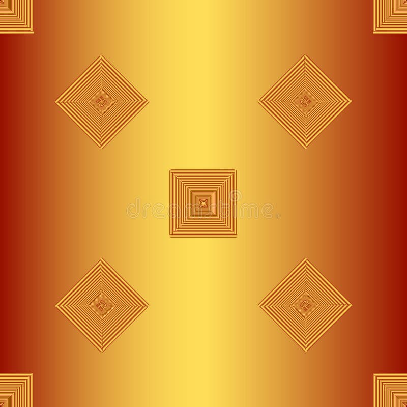 Patterned gold frame stock vector. Illustration of vector - 127499491