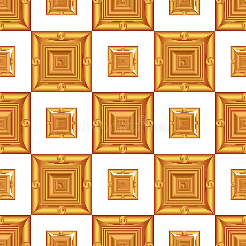 Patterned gold frame stock vector. Illustration of square - 119749199