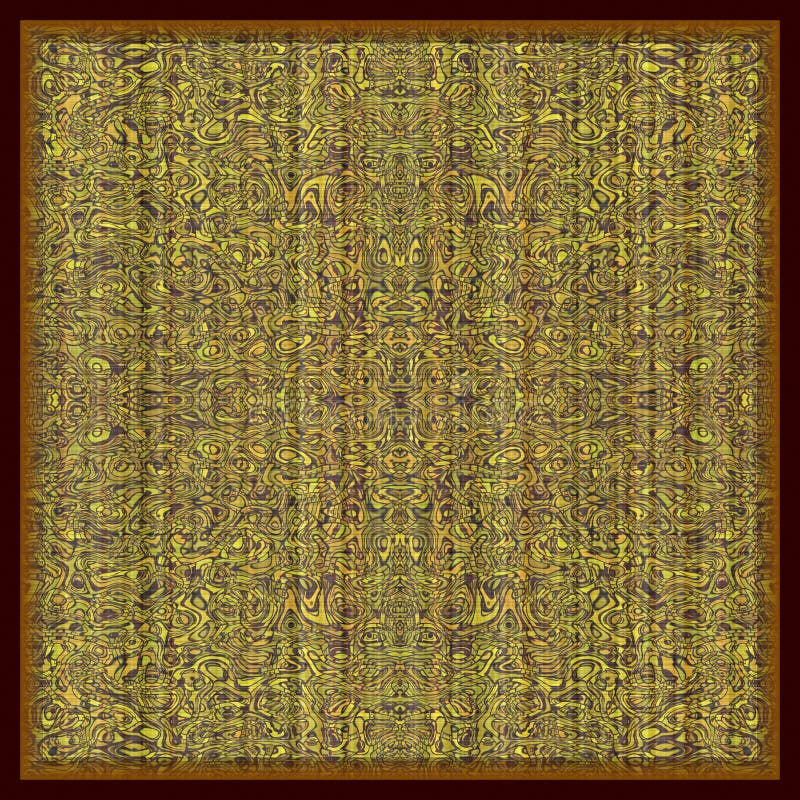 Patterned green rug stock illustration. Illustration of flat - 3571093