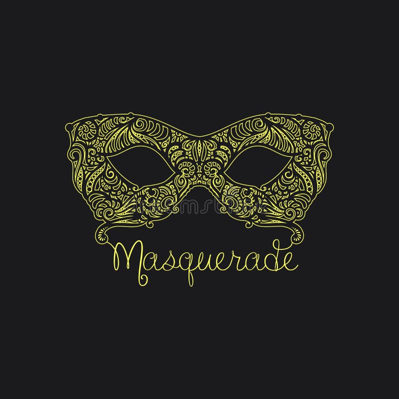 Patterned masquerade Mask stock vector. Illustration of costume - 67336622