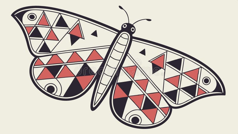 Patterned Moth Illustration, Detailed Insect Winged Creature Vector ...