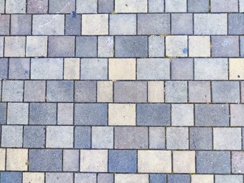 Patterned Pavement of Square and Rectangular Stones in a Pedestrian ...