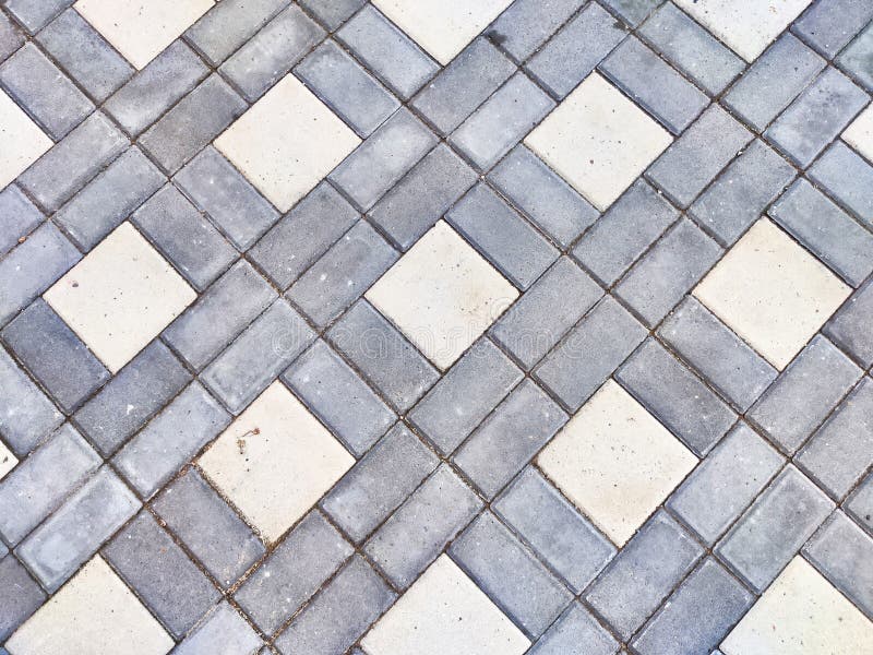 Patterned Paving Stones Arranged in a Diagonal Crosshatch Design in a ...