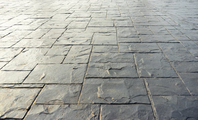 Patterned Paving Tiles, Cement Brick Floor Background Stock Photo ...