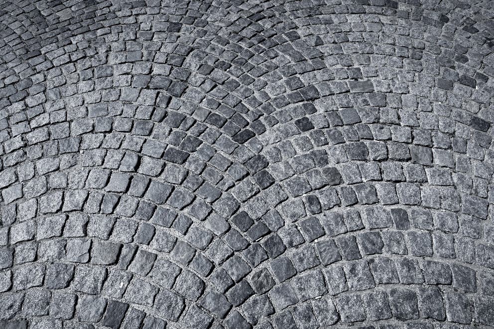 Patterned paving tiles stock photo. Image of block, road - 279037932