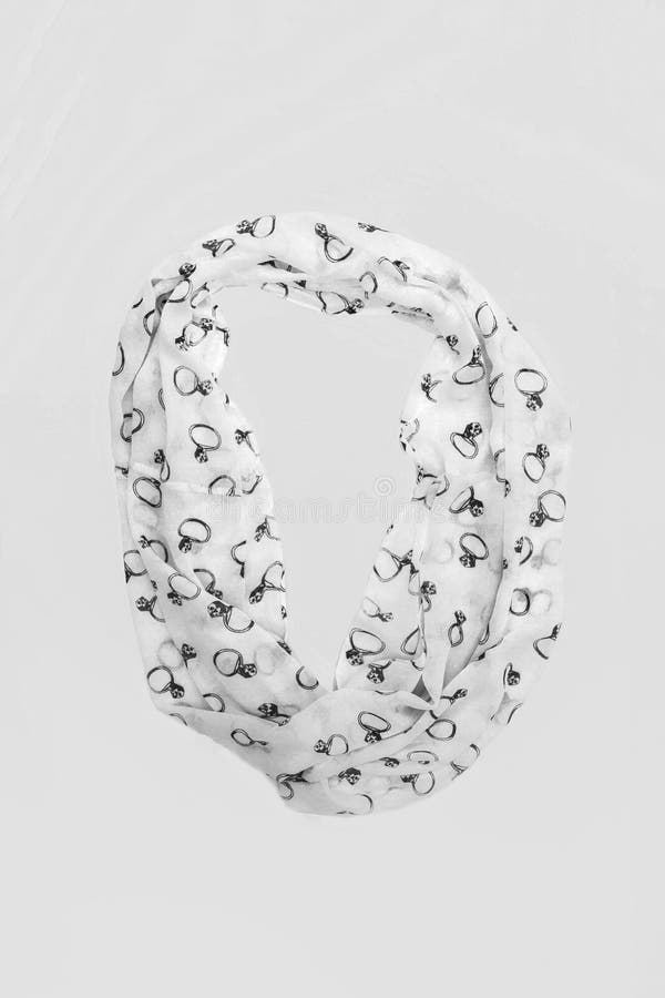 Patterned Scarf, Neckerchief Isolated on White Background Stock Image ...