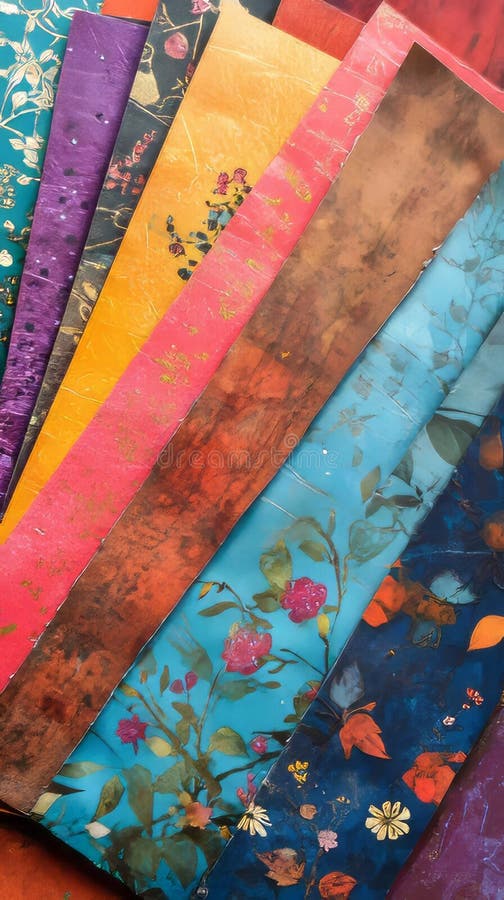 Patterned Scrapbooking Paper for Creative Crafts Stock Illustration ...