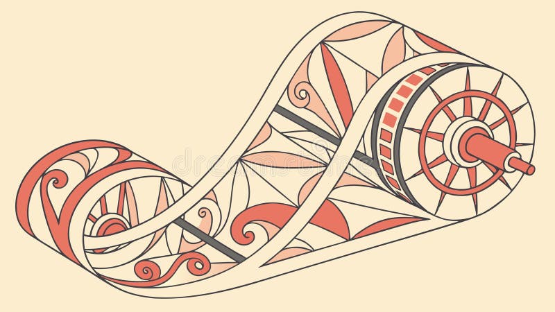 Patterned Scroll Document Illustration, Vector Design Generative AI ...