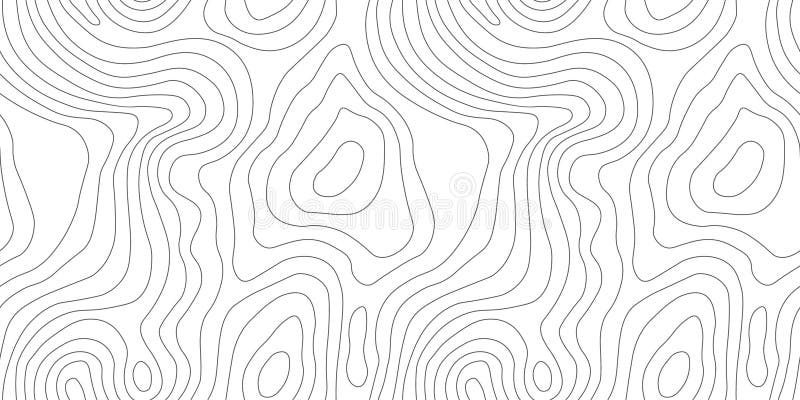 Topographic Seamless Map Pattern with Contour Lines. Vector Mountain ...