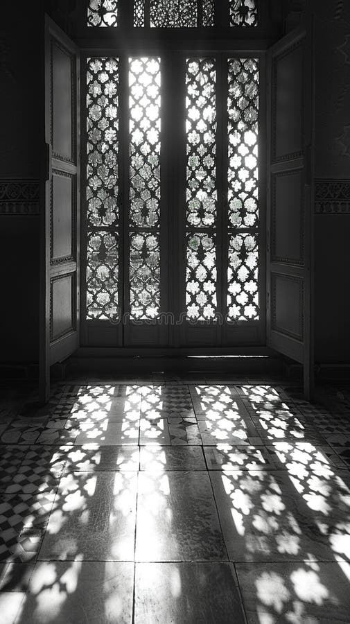 Patterned Shadows Cast by a Window Stock Photo - Image of windowscape ...