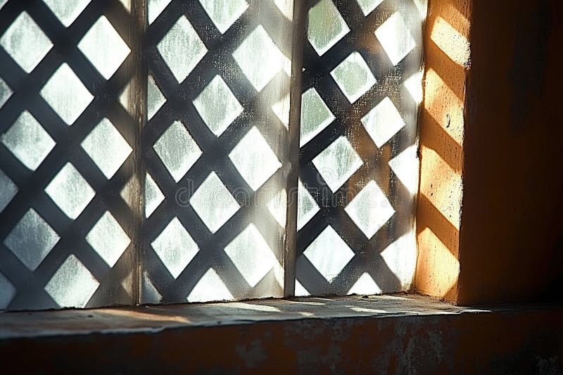 Patterned Shadows Cast by a Window Stock Image - Image of window ...