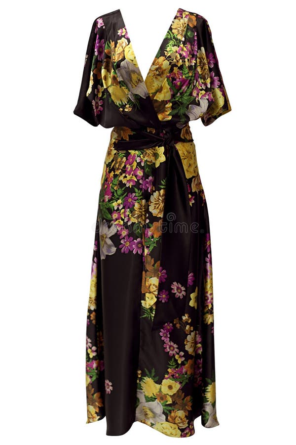 Patterned silk dress stock image. Image of beautiful - 41132243