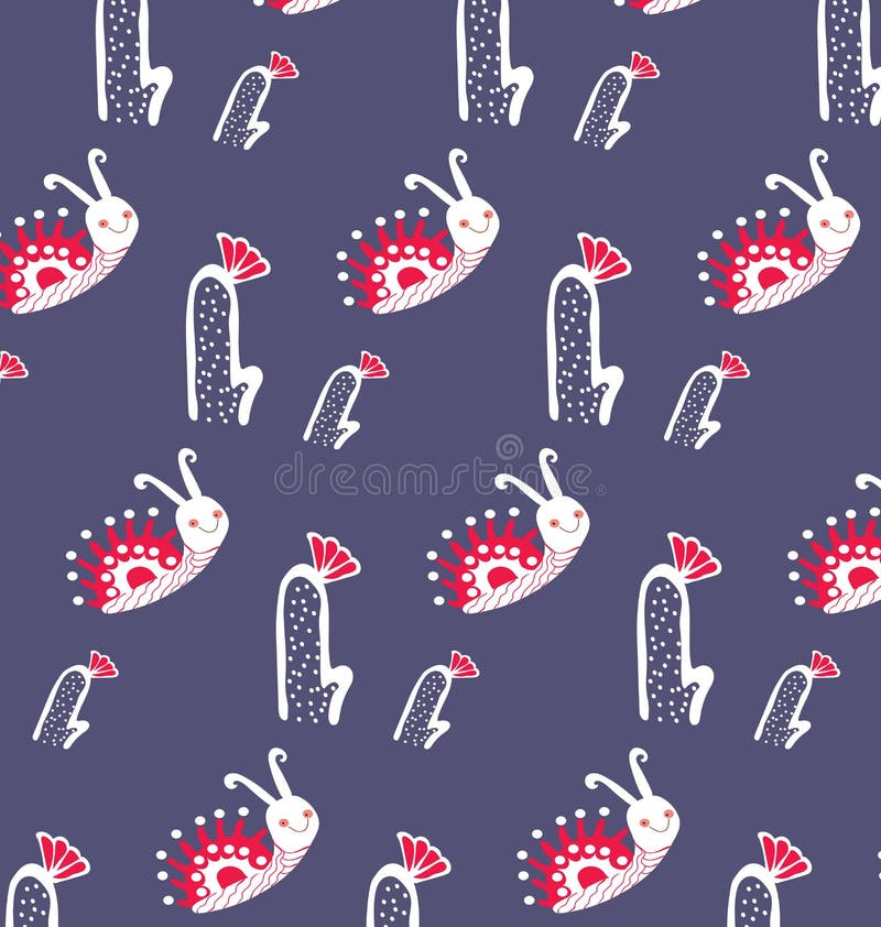 Patterned snail stock vector. Illustration of pattern - 104267788