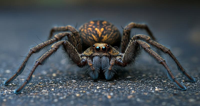 Spider close-up in nature stock photo. Image of pattern - 369743958