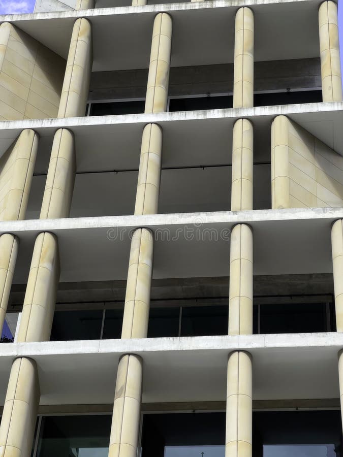 Patterned Structure of a Modern Building Editorial Stock Image - Image ...
