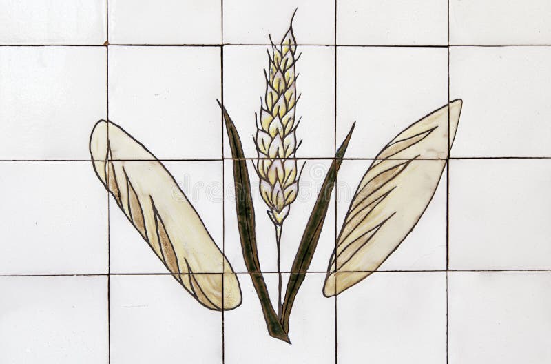 Patterned tiles bread stock image. Image of flour, isolated - 66655377