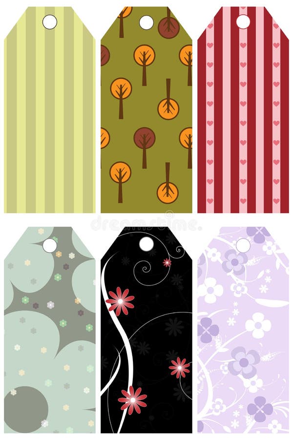 Patterned vector tag stock vector. Illustration of sale - 12547294