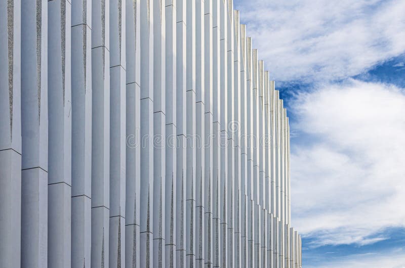 Patterned Vertical Stripes, Columns Structure of Modern Design Building ...
