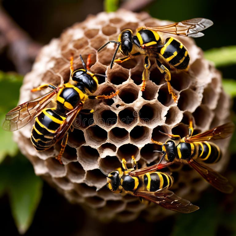 Patterned Wasp Nest a Nest Displaying Unique Patterns Textureso Stock ...
