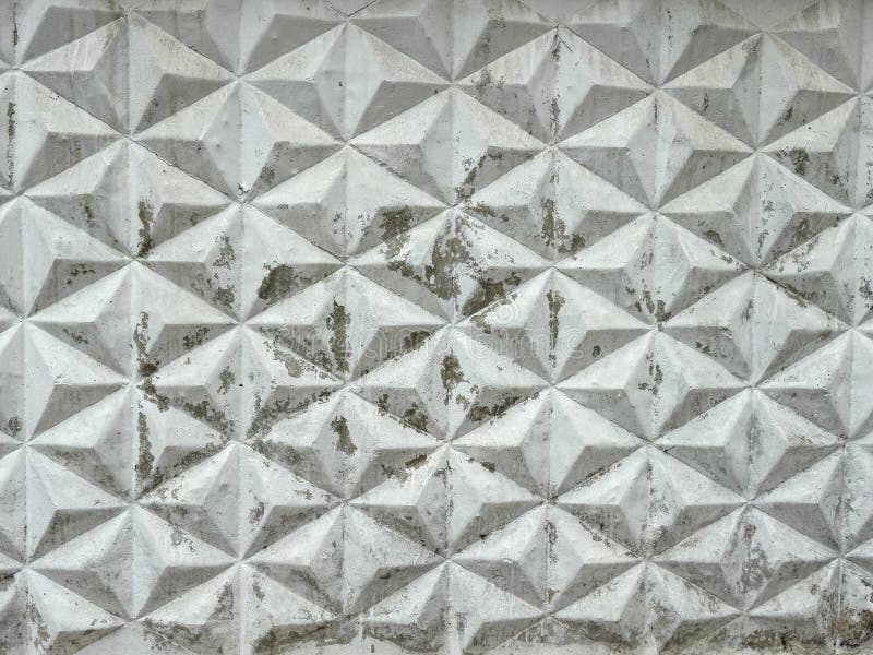 Patterned White Concrete Fence As Background. Texture Stock Image ...