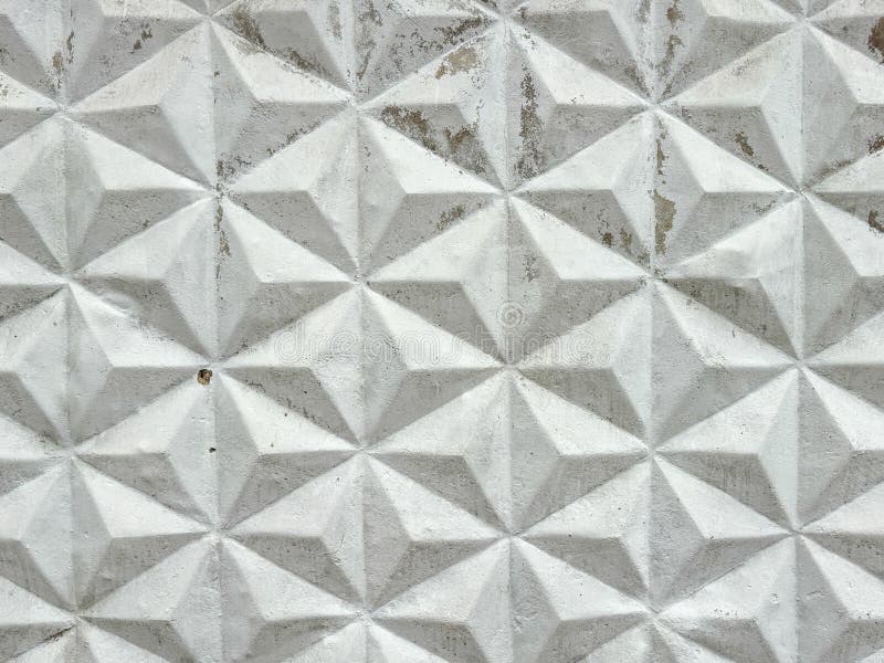 Patterned White Concrete Fence As Background. Texture Stock Image ...