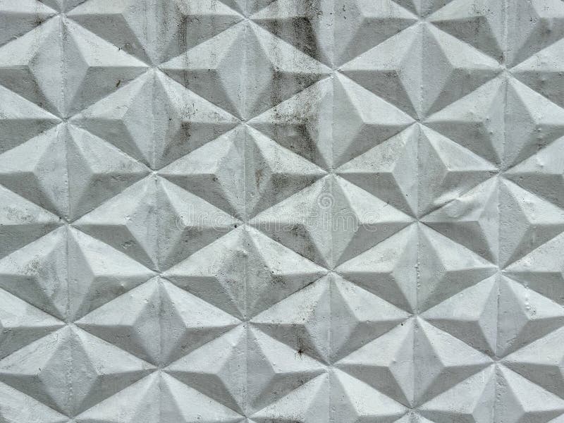 Patterned White Concrete Fence As Background. Texture Stock Photo ...