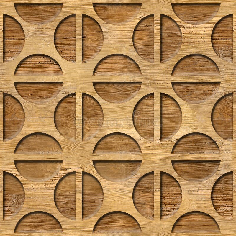 Rounded Decorative Tiles - Abstract Paneling Pattern - Seamless ...