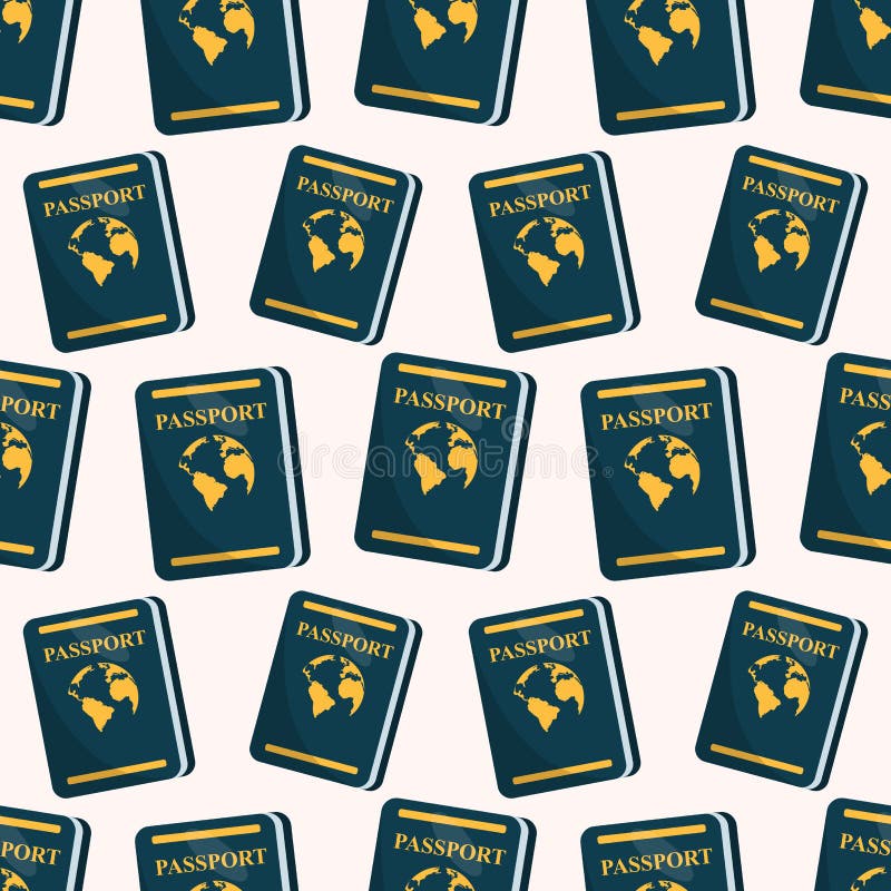 Passport Document Seamless Pattern Vector Illustration Stock Vector ...