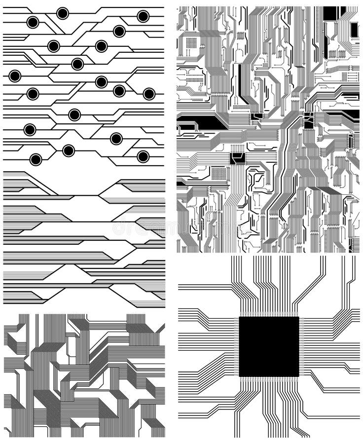 Patterns stock vector. Illustration of tech, motherboard - 23121024