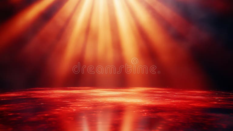 Patterns of Abstract Red Light Set Against a Dark Background with a ...