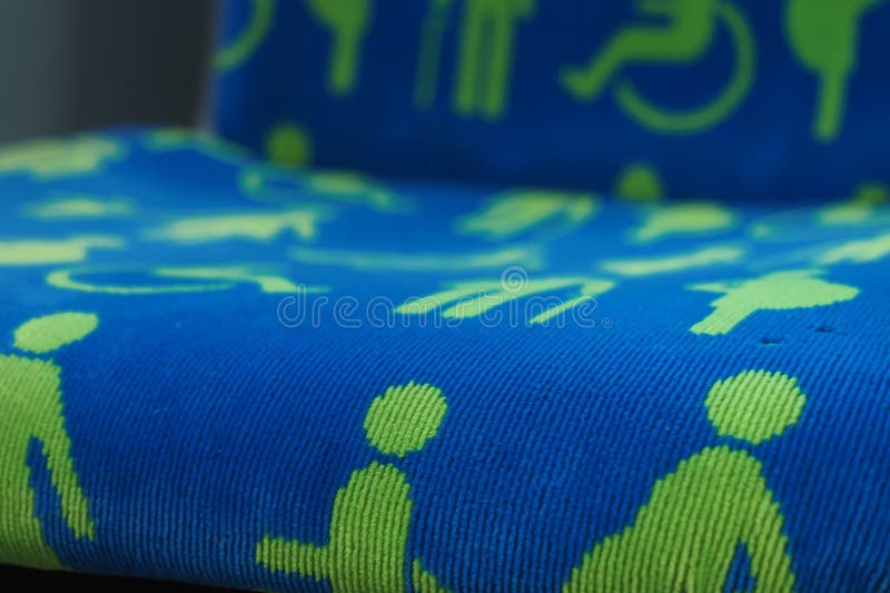 Patterns of Accessibility Symbols on a Blue Fabric Surface Stock Photo ...