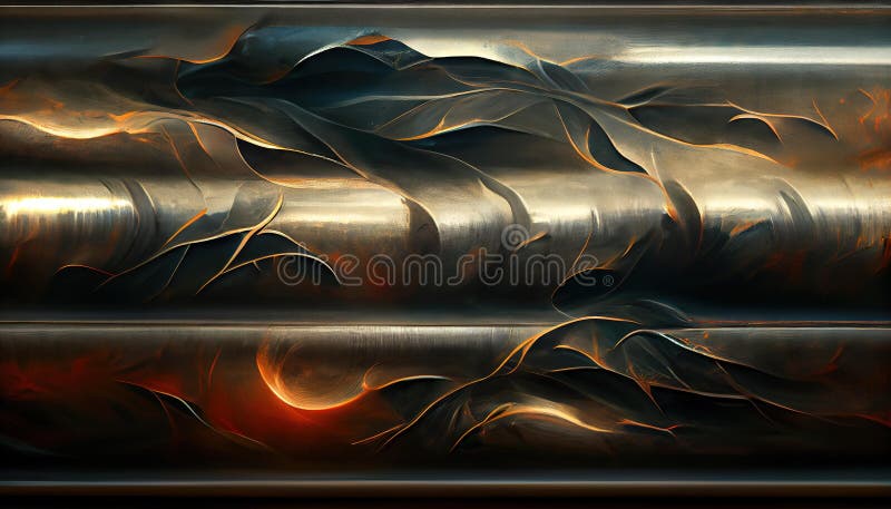 Patterns Against Rusty Surface of Old Metal. Stock Illustration ...