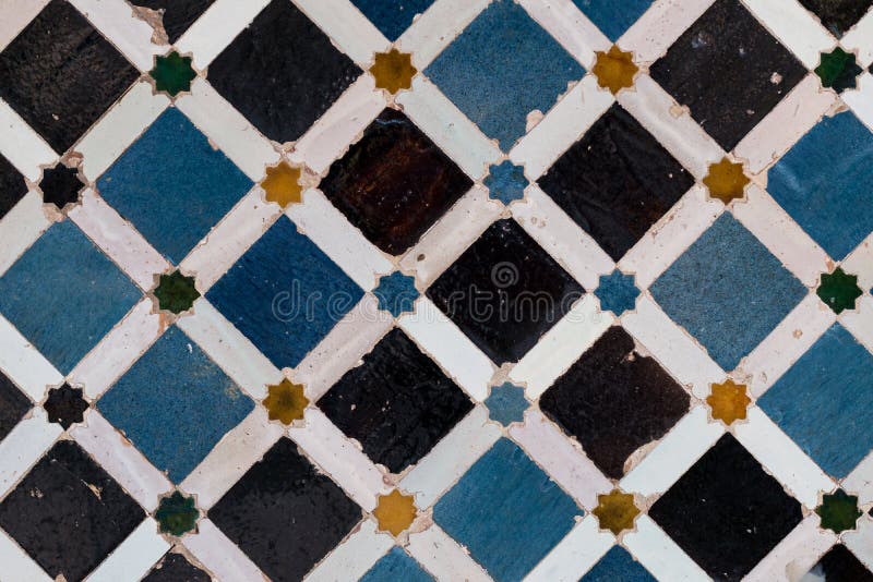 Patterns of Alhambra stock photo. Image of detail, oriental - 103314700