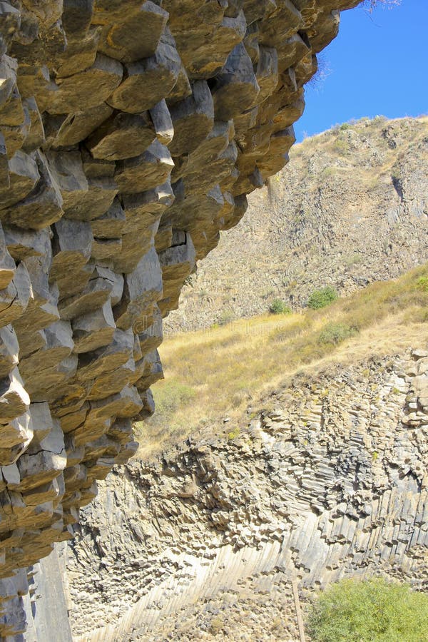 Patterns of basalt columns stock photo. Image of outside - 78634812