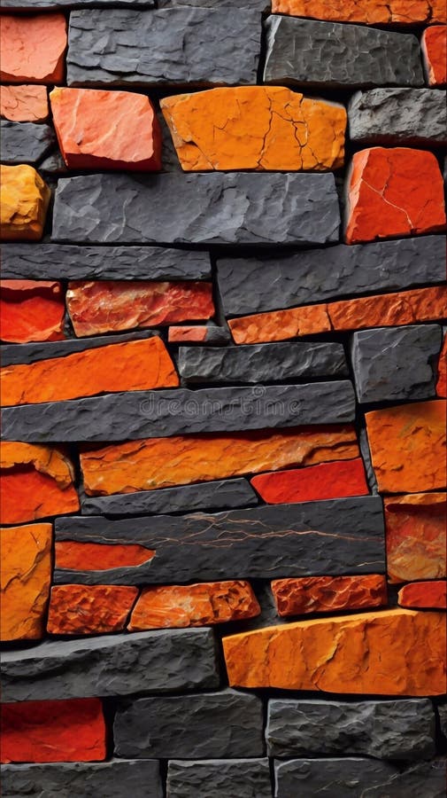 Patterns on Basalt Surfaces Featuring Cracked Stone with Vibrant Iron ...
