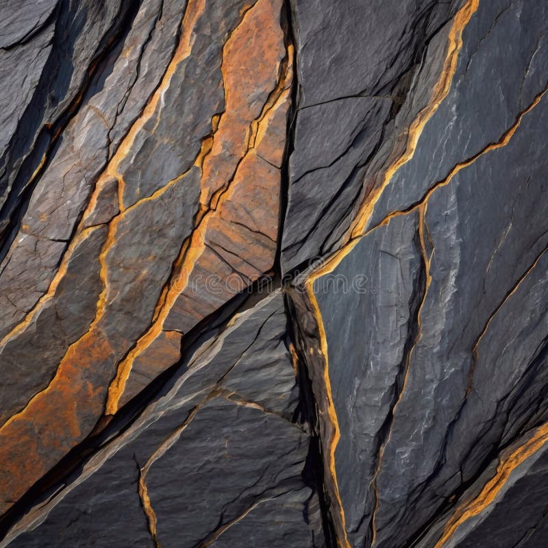 Patterns on Basalt Surfaces Showcasing Fractured Stone with Natural ...