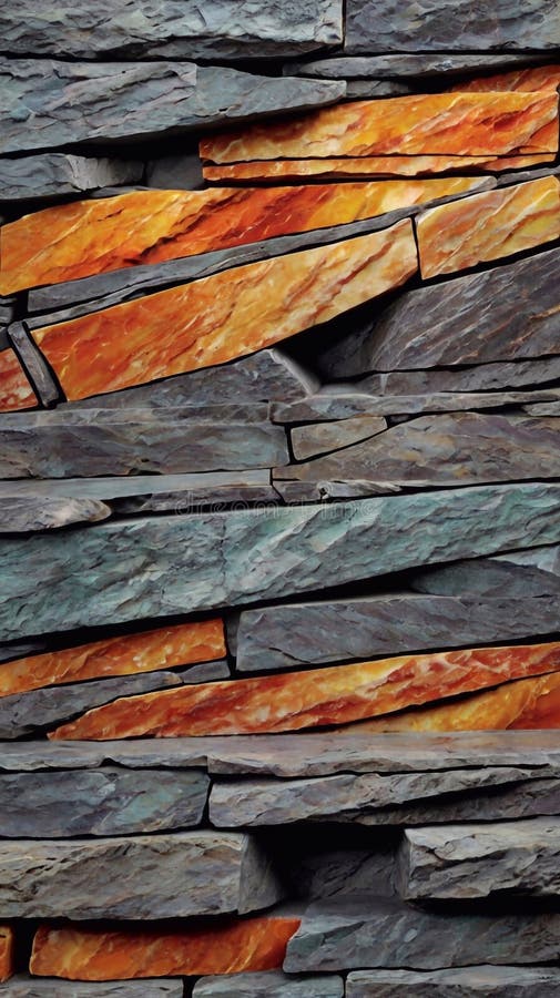 Patterns on Basalt Surfaces Showing Natural Rock Fractures with ...