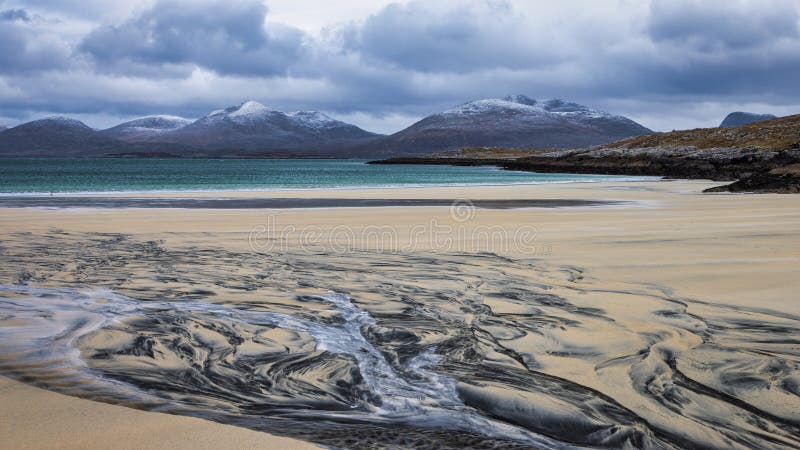 Patterns on the Beach at Luskentyre Stock Image - Image of luskentyre ...