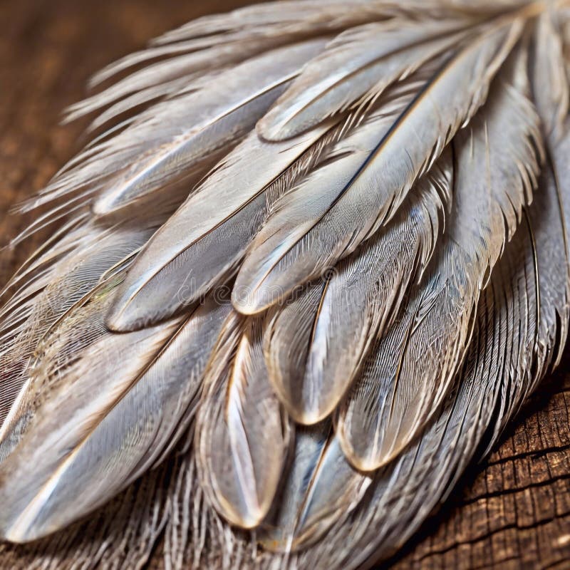 Patterns on Bird Feathers Displaying Delicate Filaments and Subtle ...