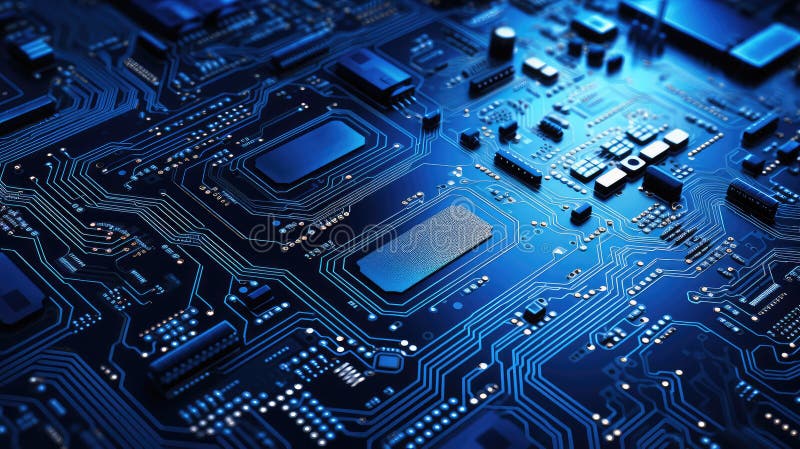 Patterns blue circuit stock illustration. Illustration of electronic ...